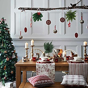 HYLYING 10 PCS Artificial Pine Branches Faux Cedar Sprigs with Pinecones Branch Fake Greenery Pine Picks for Christmas Holiday Winter Home Garden Decor, A5