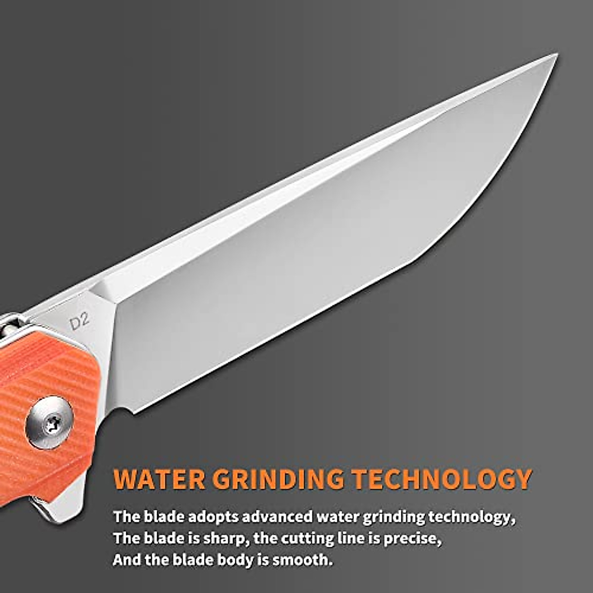 SUMACO Pocket Knife Folding Knife for EDC Natural G10 Handle Satin D2 Steel Blade Foldable Small Knife Carry Knife for Men Women Lightweight for Indoor Outdoor Gift