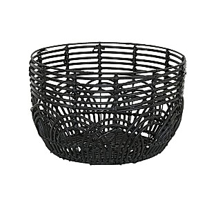 Household Essentials, Black Round Resin Basket