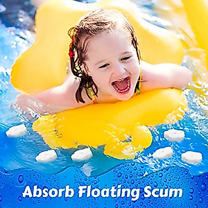 40 Pcs Hot Tub Sponge Spa Cleaning Sponges for Hot Tub Oil Absorbing Sponge Cleaning Scum Absorber for Spa, Bathtub and Swimming Pool to Soak up Oils Hot Tub Accessories(Floret Style)