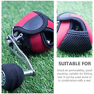 INOOMP Fishing Reel Bag Fishing Rod Case Fly Reel Case Breathable Reel Protector Scrolls Home Fishing Reel Pouch Protective Cover Fishing Reel Case One Body Stretch Bag Neoprene
