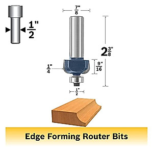 Bosch 84425M 1/4 In. x 1/2 In. Carbide Tipped Cove Bit