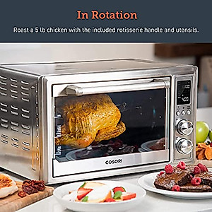 COSORI Rotisserie Forks, for Roast Fits for CS130&CO130 Series Air Fryer Toaster Oven, Stainless&Carbon Steel, C130-RS