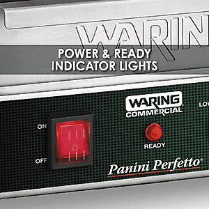 Waring Commercial WFG275 Full Sized 14" x 14" Flat Toasting Grill, 120V, 1800W, 5-15 Phase Plug