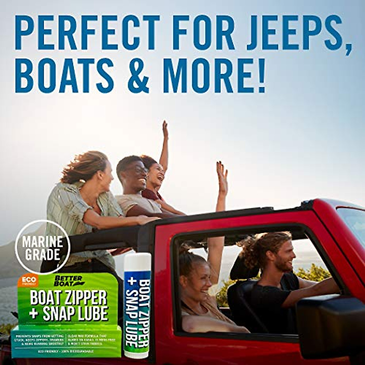 Zipper Wax & Zip Lube Marine Grade Zipper Lubricant Stick Zipper Lubricate with Ease Boat, Canvas, Bimini Snap, Metal Zippers, Jackets, Coolers, Vinyl Panels, Wetsuit & Drysuit No Oil & Graphite Mess