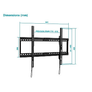 Monoprice Commercial Tilt TV Wall Mount Bracket for 32" to 55" TVs up to 165lbs, Max VESA 400x400, UL Certified