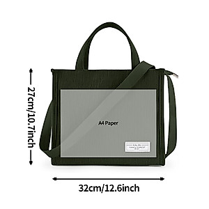 KALIDI Tote Bag Women Crossbody Bag Fashion Corduroy Tote Handbag Casual Hobo Shoulder bag with Zipper Pockets