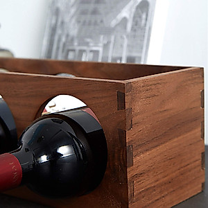 XWZJY Wine Bottle Holder Kitchen Dining Room Tabletop Wine Storage Rack for Horizontal or Vertical,Walnut Wood,121235cm