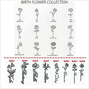 Customize Birth Flower Name Bookmarks, Personalized Custom Metal Bookmarks Gifts for Women Girls Girlfreind (Custom Metal Bookmarks)