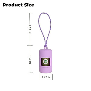 QMEAKMONY Dog Poop Bag Holder for Leashs Compact and Lightweight Dog Poop Bag Dispenser Dog Waste Bag Holder Easy Replacement and Cleaning with 1 Dispenser and 15 Bags (Purple)