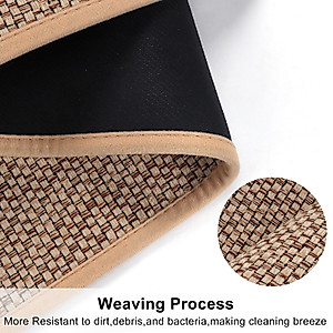 KIMODE Farmhouse Kitchen Runner Rugs 30"x70",Non-Slip Washable Runners for Kitchen Floor,Absorbent Beige Kitchen Mats for Floor,Hallway Runner Rug for Front Sink/Hallway/Laundry Room