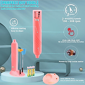 Electric Epoxy Resin Mixer Handheld for Minimizing Bubbles, Resin Stirrer, Silicone Mixing