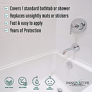 Tub Guard Anti Slip - Clear Bathtub & Shower Grip Textured Non Slip Coating for Slippery Tubs or Shower Floors - 2 oz. (1 Tub or Shower Pan)