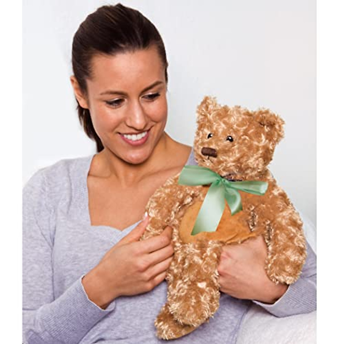 Bed Buddy Microwavable Weighted Stuffed Animal Teddy Bear and Plush - Calming Bear for Adults and Kids, 2 Pounds, Good for All Ages