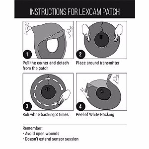 Lexcam Adhesive Freestyle Libre 3 Only Sensor Covers – Pack of 20 Patches, Waterproof, Transparent Cover w/Hole in Middle for Continuous Glucose Monitoring Device, Sensor is NOT Included