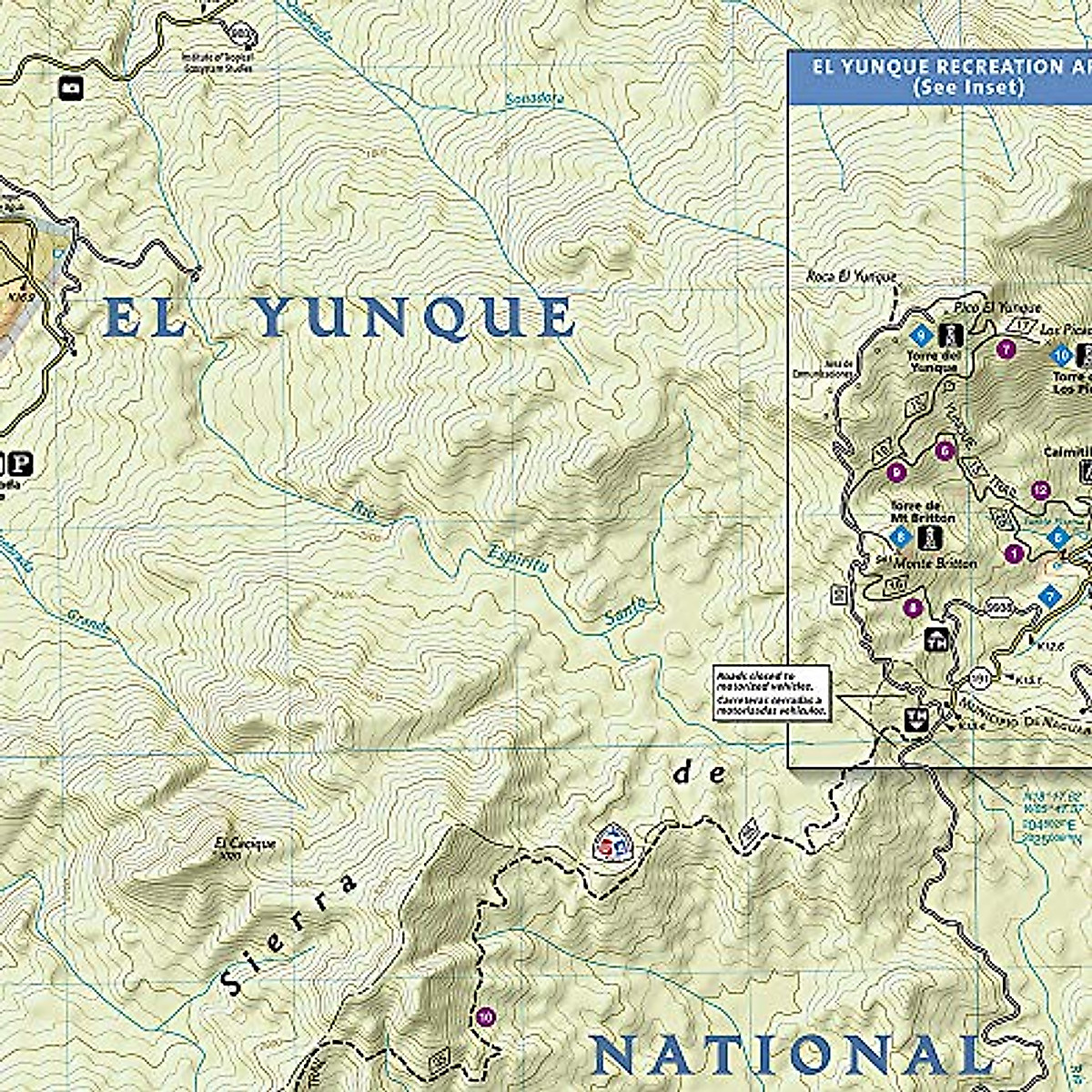 El Yunque National Forest Map (National Geographic Trails Illustrated Map, 790)