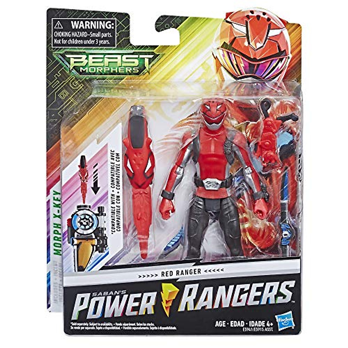 Power Rangers Beast Morphers Red Ranger 6" Action Figure Toy Inspired by The TV Show