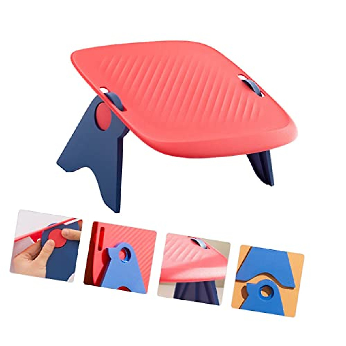 STOBAZA Shoe Shelf 1 PC Plastic Shelf Novel Blue Simple Slots for Stand Organization Saver Clo Double-Layer Cabinet Household Red Shoes Detachable Home No Organizer Adjustable Require Shoe Cabinet