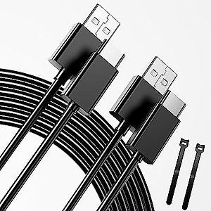 Eanetf 2Pack USB C Charging Cable Compatible with PS5 Controller,6.6Ft Fast Charging USB Type C Charger Cord Compatible with 5 PS5 Dual Sense,Xbox Series X/Series S Controllers-Contain Cable Ties