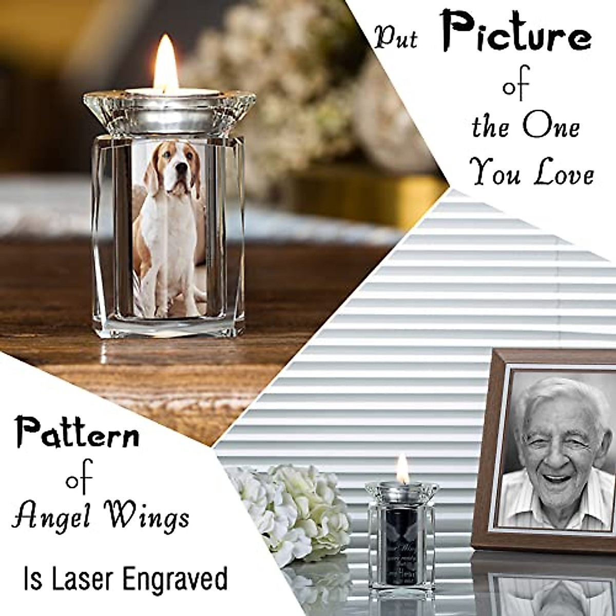 IFOLAINA Small Urn Angel Wings Miniature Urns Crystal Ashes Cremation Keepsake Holder for Ashes Adult Male Human Pet Dog Remember Your Love One Lost