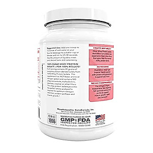 NutraBio Clear Whey Protein Isolate – Pure Whey Isolate for Men and Women, Delicious Fruit Flavors – Non-GMO, Zero Lactose – Watermelon Breeze, 20 Servings