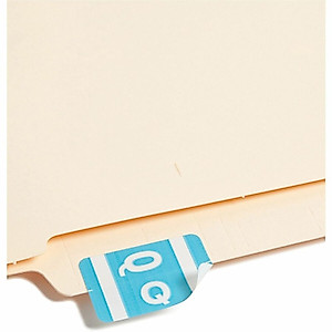Smead Alphaz ACCS Color-Coded Alphabetic Label, Q, Light Blue, 100 Labels Per Pack (67187)