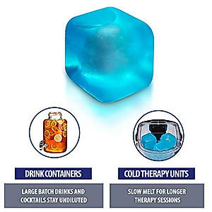 Extra Large Reusable Ice Cubes - BPA Free Plastic - for Cool Therapy Machine or Drink Dispensers - Ice Therapy System