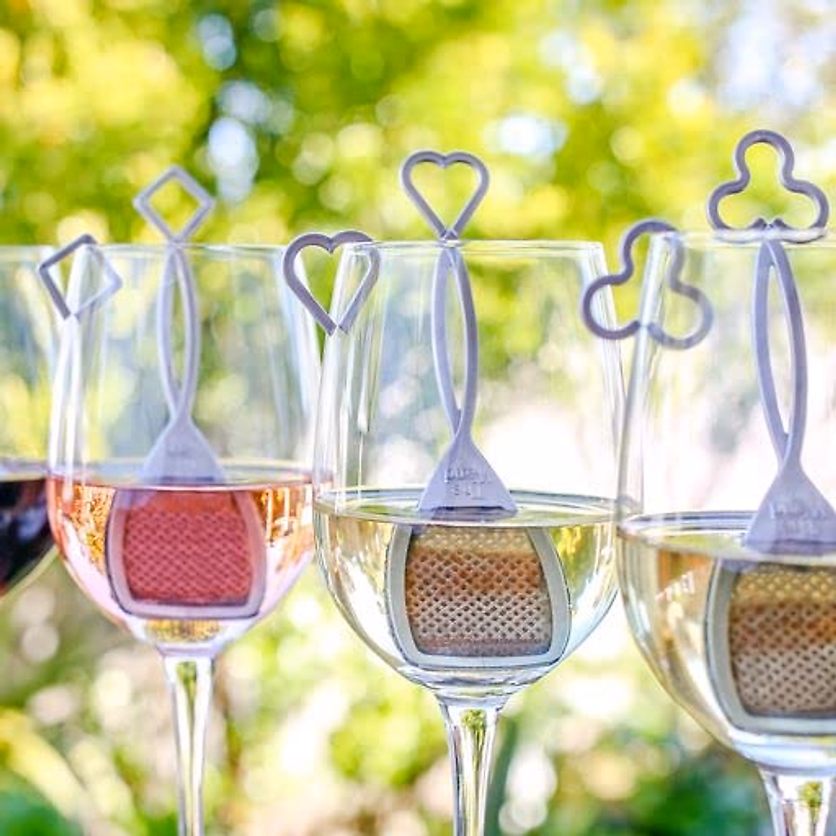 PureWine Silver & Gold Wand Technology Histamine and Sulfite Filter, Purifier Reduces Wine Allergies, Stir Stick Aerates Wine - Pack of 8