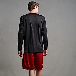 Russell Athletic Men's Long Sleeve Performance Tee, Black, X-Large