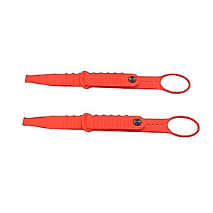 Silicone Protective Cover Touch Controller Grip Cover Skin with Knuckle Straps for Oculus Quest/Oculus Rift S (Red)