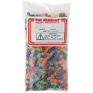 The Beadery 6mm Faceted Bead, 1080-Piece, Multi