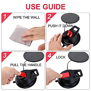 2 Pcs Heavy Duty Suction Cup Anchor Multipurpose Suction Cup Tie Down Suction Cup Anchor Hook for Camping Trap Car Awning Home Kitchen or Dogs