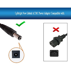 UpBright New 9V AC/DC Adapter Compatible with True Fitness ES700 ES900 XES700-4 XES900-4 12-XES700001A 12-XES900001A M Series M30 M50 XM30 XM50 Elliptical Bike Power Supply Cord Cable Battery Charger