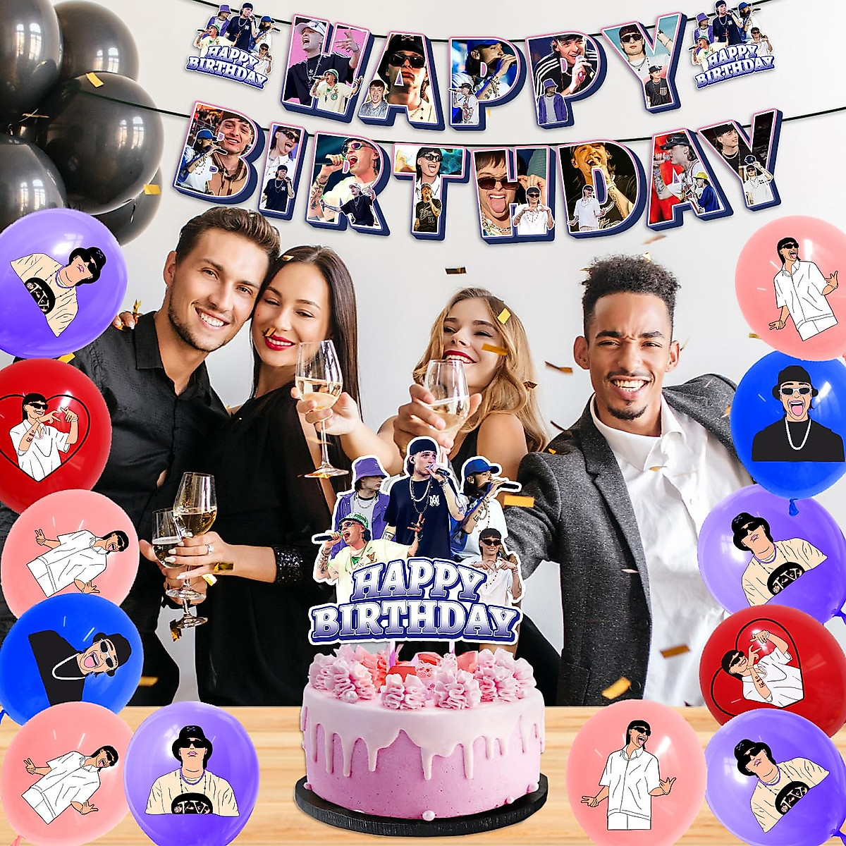 Pluma Singer Party Decorations, Pluma Singer Birthday Decorations includes Happy Birthday Banner, Pluma Singer Decorations Balloons and Pluma Singer Cake Topper, Pluma Singer Birthday Party