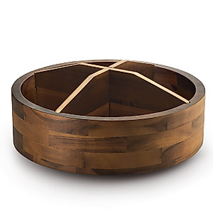 RABAHA 12 inch Lazy Susan Organizer for Cabinet - Lazy Susan Turntable for Table - Kitchen Turntable Storage Food Bin Container for Spices, Fridge, Pantry, Countertop