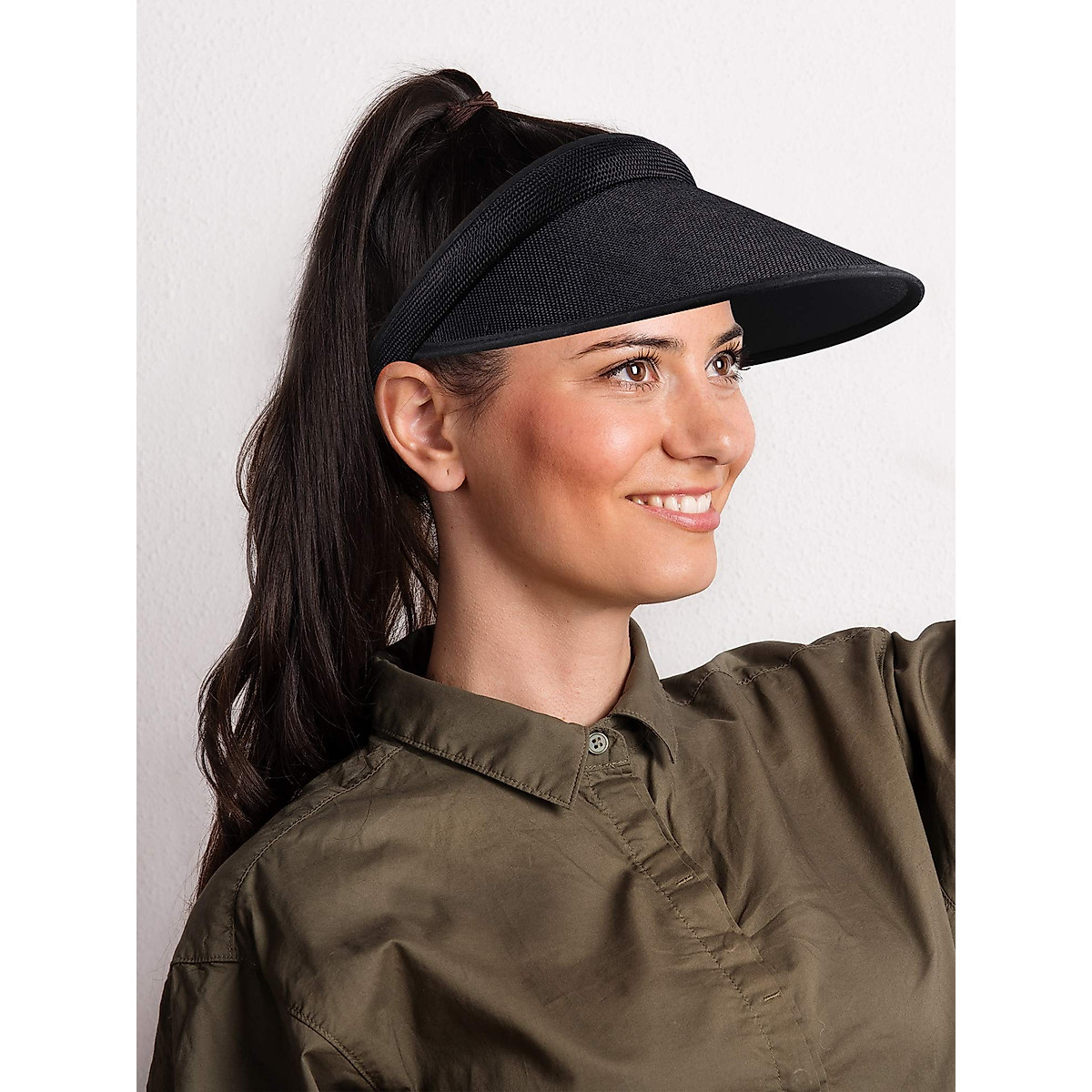 3 Pieces Sun Visor Hats Summer Wide Brim Clip on Beach Adjustable Large Brim Cap Golf Hat for Women (Color Set 1)