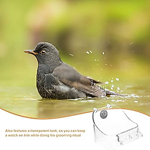 Ipetboom 1 Set Bird Bathtub Bath Shower Box Bowl Hanging Bird Bath Cube Parrot Bath Tub Parakeets Bird Feeder Cage Accessory for Small Bird Parrots Cockatiel