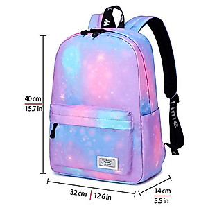 mygreen Galaxy Backpack for Girls, Boys, Kids, Teens, 14 inch Durable Book Bags for Elementary, Middle, Junior High School Students, A Gift That Gives Back Purple