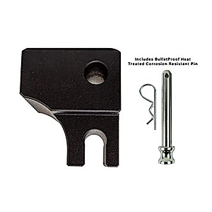 Bulletproof Hitches Trailer Hitch Pintle Attachment Rated to 36,000lbs (Solid Steel, Black Textured Powder Coat)