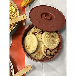 IMUSA USA Terracota Tortilla Warmer, 1 Pack, Brown