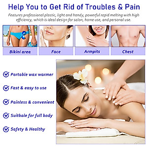 Pinkiou Wax Warmer Hair Removal Skin Care Wax Up Waxing Heater with Cartridge Honey Wax Strip at Home Wax Kit for Arm Leg Bikini (just Roller)