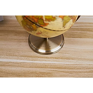 Annova Antique Globe Dia 5.5-inch / 14CM - Educational/Geographic/Modern Desktop Decoration - Stainless Steel Arc and Base - for School, Home, and Office (Antique 5.5“)