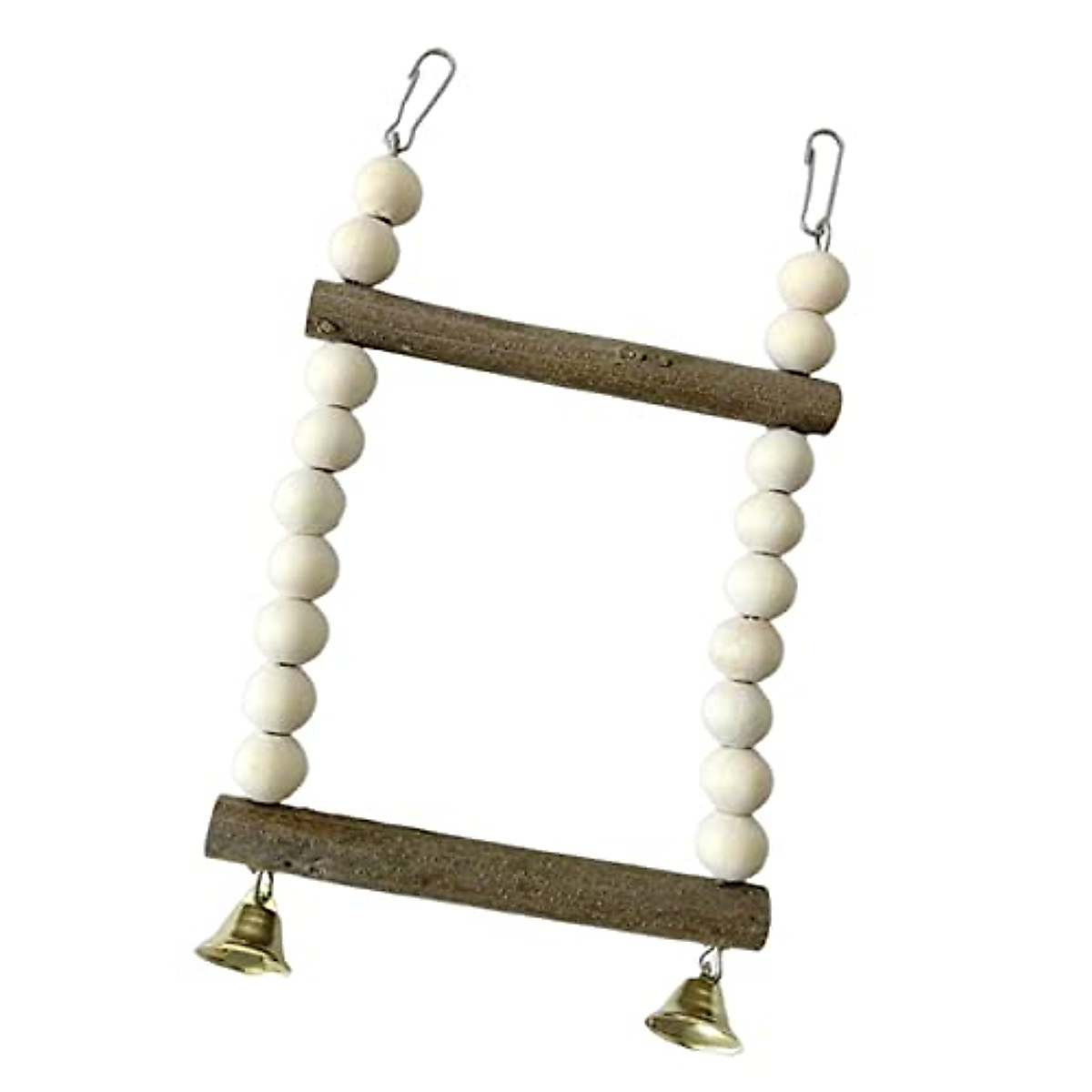 MagiDeal 2Tier Bird Swing Chewing Bite Encourages Foot Exercise Perch Nest Parrots Cage Hanging Toys for Cockatiels Budgie Parrotlet Finches, 21cmx12cm