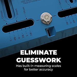 KREG KHI-Pull Cabinet Hardware Jig - for Cabinet Door Handles - Drilling Guide for Cabinet Doors - Creates Straight, Even Holes - Durable Drill Guides