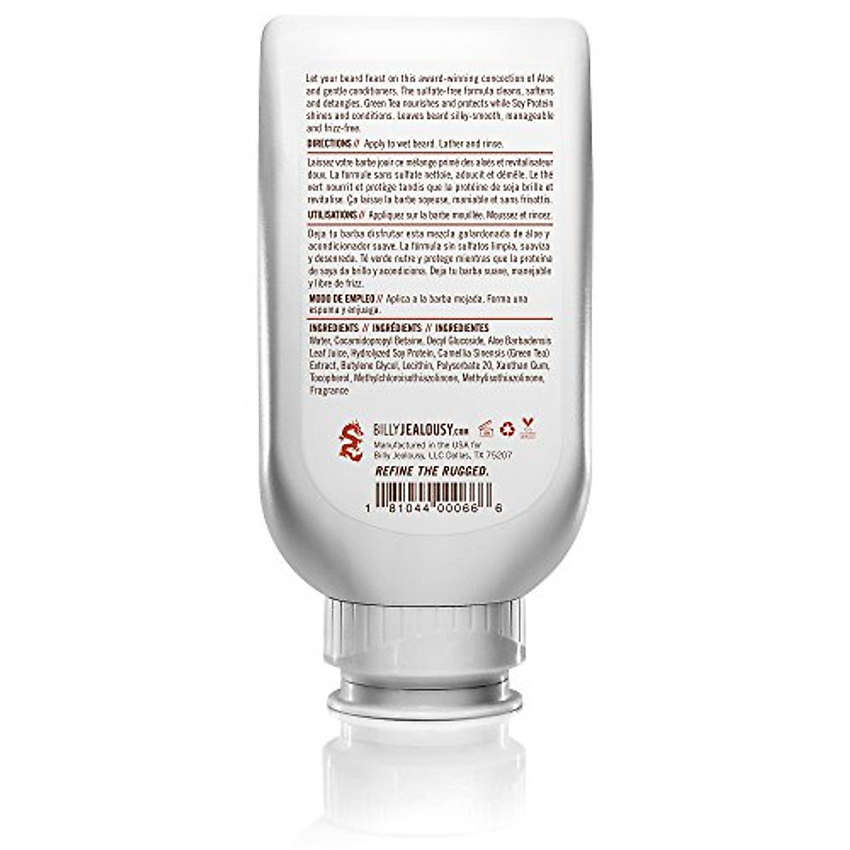 Billy Jealousy Beard Wash Hydrating Mens Beard Shampoo 8 Fl Oz (Pack of 1)