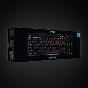 Logitech G Pro Mechanical Gaming Keyboard Qwertz, Ultraportable Design Without Numeric Keypad, Removable Micro USB Cable, Backlit Keys, Black