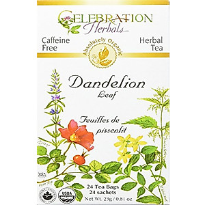 CELEBRATION HERBALS Dandelion Leaf Tea Organic 24 Bag, 0.81 Ounce