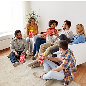 200Pcs Paper Popcorn Bags for Party, Popcorn Paper Bags 1oz, 1oz Popcorn Bag, 1oz Popcorn Bags Individual Servings, Popcorn Serving Bags Small for Movie Nights