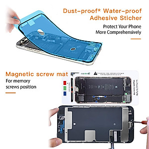 for iPhone 8/SE 2020 [ 2nd Generation ] Screen Replacement Black 4.7 inch, Bsz4uov LCD Display Touch Screen Digitizer, Waterproof Frame Adhesive Sticker+Repair Tool Kit