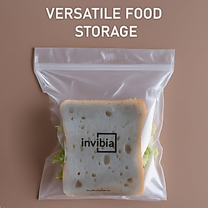 Perfect Compostable Sandwich Bags Ziplock | Resealable & Biodegradable Snack Bag for Food Storage | Eco-Friendly, Leak-Proof, Freezer Safe, Available Gallon | Durable Organic Compostable Bags